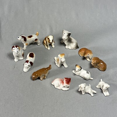 LOT 12 Vtg Miniature Dog Figurines | eBay