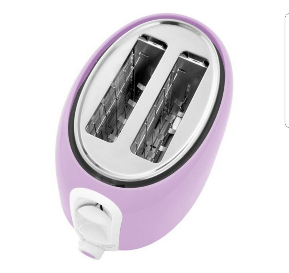 Sencor Toaster 2-Slice Pastel Lilac Anti Slip Feet Heat Insulated Outer ...
