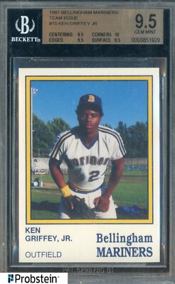 1987 Bellingham Mariners Team Issue #15 Ken Griffey Jr RC Rookie HOF ...
