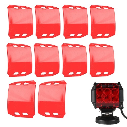 10x Red Lens Cover For 4" Led Work Light Truck SUV ATV Offroad Driving ...