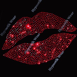 Rhinestone Transfer " SEXY LIPS " Iron On, Hotfix, Bling PICK YOUR ...