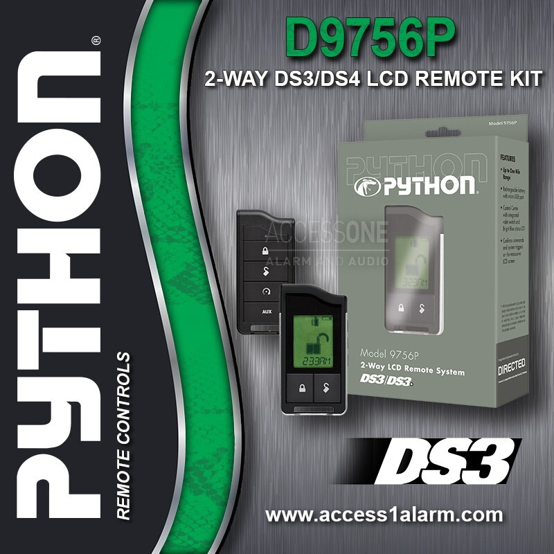 Python DS3 DS4 D9756P 2-Way LCD 1-Mile Remote Control Kit 7756P 7656P ...