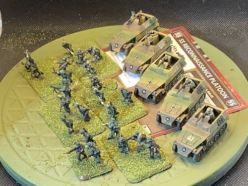 Flames of War Painted German SS Complete Reconnaissance Platoon w/Card ...