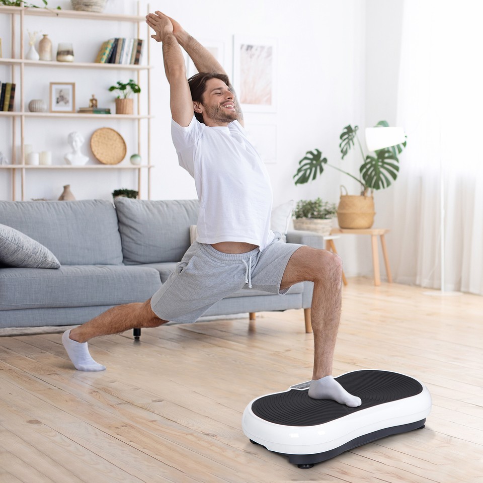 Full Body Massage Vibration Platform Machine Fitness Gym W/Bluetooth 3 ...