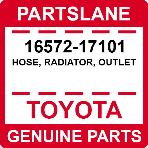 16572-17101 Toyota OEM Genuine HOSE, RADIATOR, OUTLET | eBay