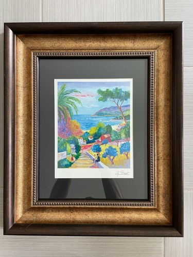 Jean-Claude Picot Beautiful Serio lithograph in color signed framed w ...