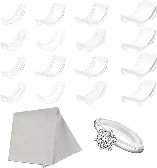 8Pcs Set Invisible Design Ring Size Clip Guard Resizer Reducer Adjuster ...