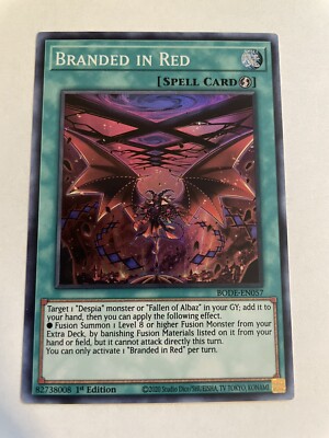 Branded In Red Super Rare BODE-EN057 YuGiOh Burst of Destiny 1st ...