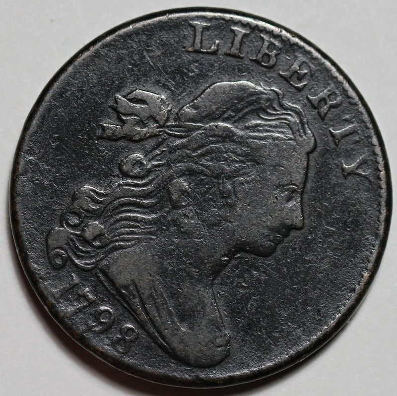1798 Draped Bust Large Cent - 2nd Hair Style (S-179) - US 1c Copper ...