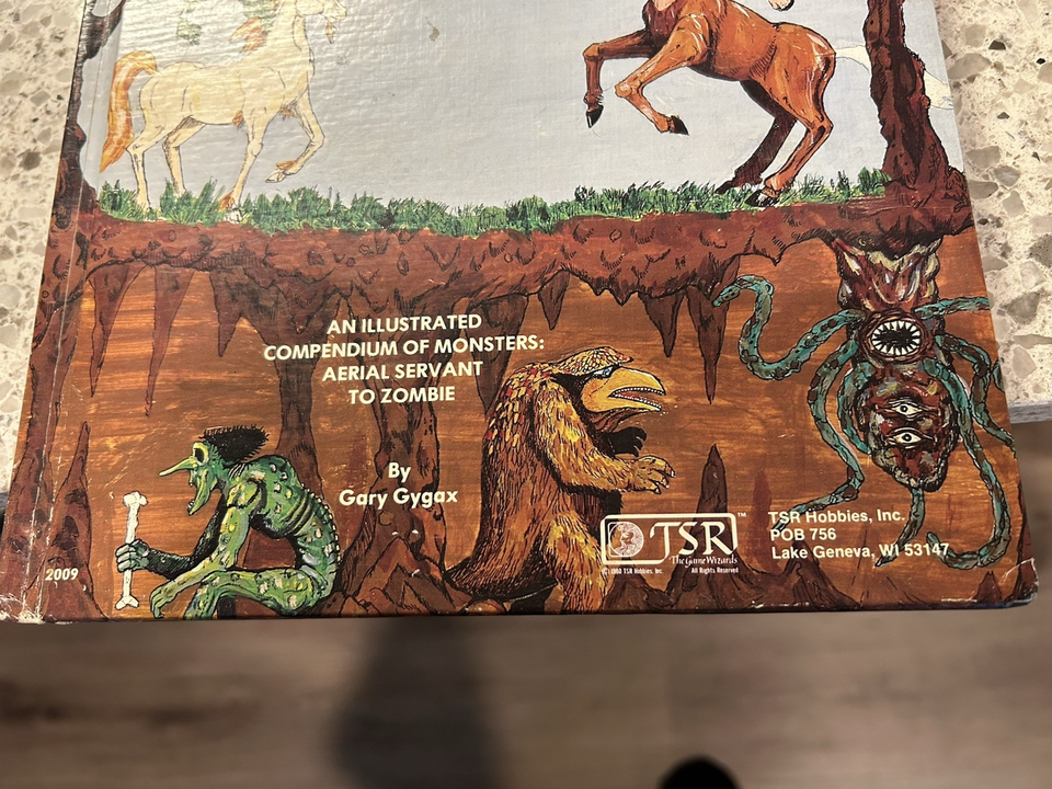 VTG Advanced Dungeons & Dragons D&D Monster Manual Gary Gygax 4th Ed ...
