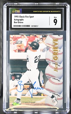 1995 Classic Five Sport - Ben Grieve Oakland Athletics - CSG 9 Mt / CSG ...