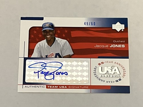 Jacque Jones 2004 Upper Deck Team USA Authentic Signature Autograph ...
