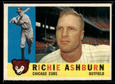 1960 Topps - Richie Ashburn - #305 Chicago Cubs EX/EX+ | eBay