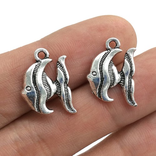 Lot 20pcs Cute fish Antique Silver Charms Pendants Jewelry Making 18 ...