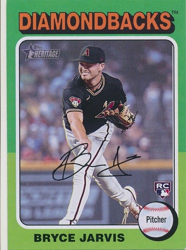 #287 BRYCE JARVIS 2024 Topps Heritage Baseball RC ARIZONA DIAMONDBACKS ...
