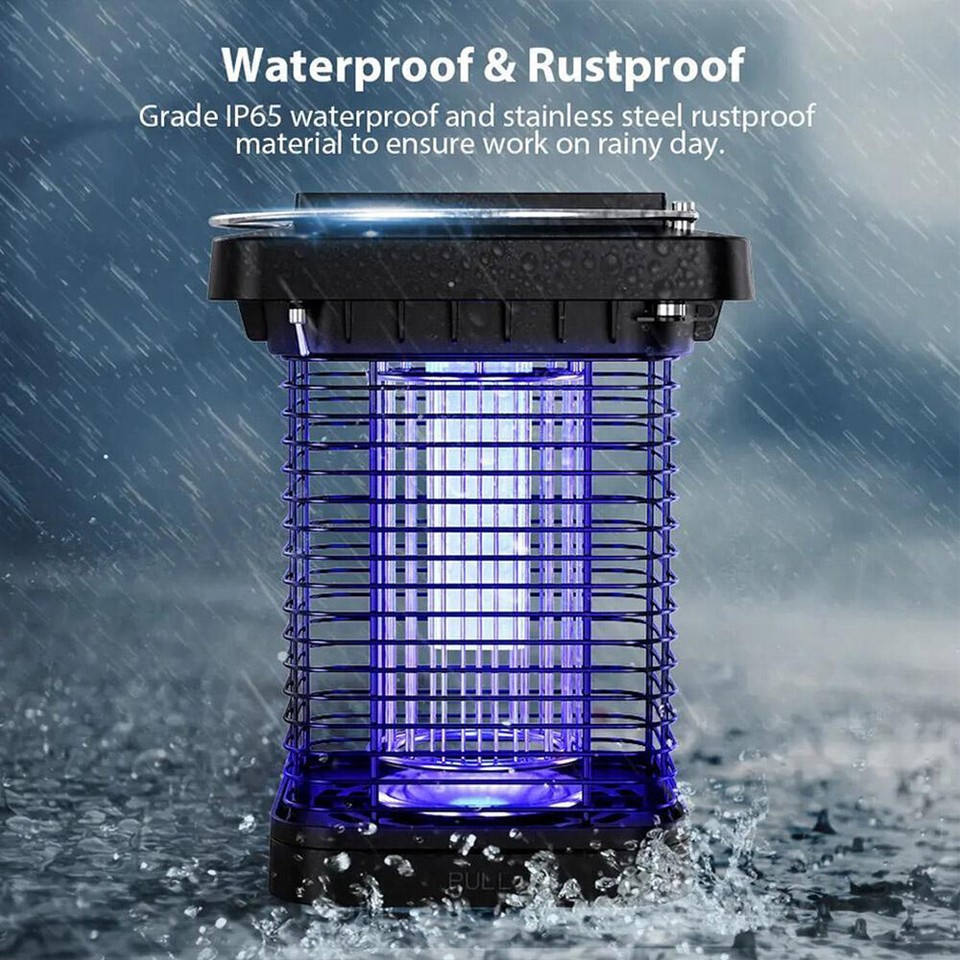 Solar Mosquito Killer Lamp USB Hanging Light Electronic Fly Bug Insect ...