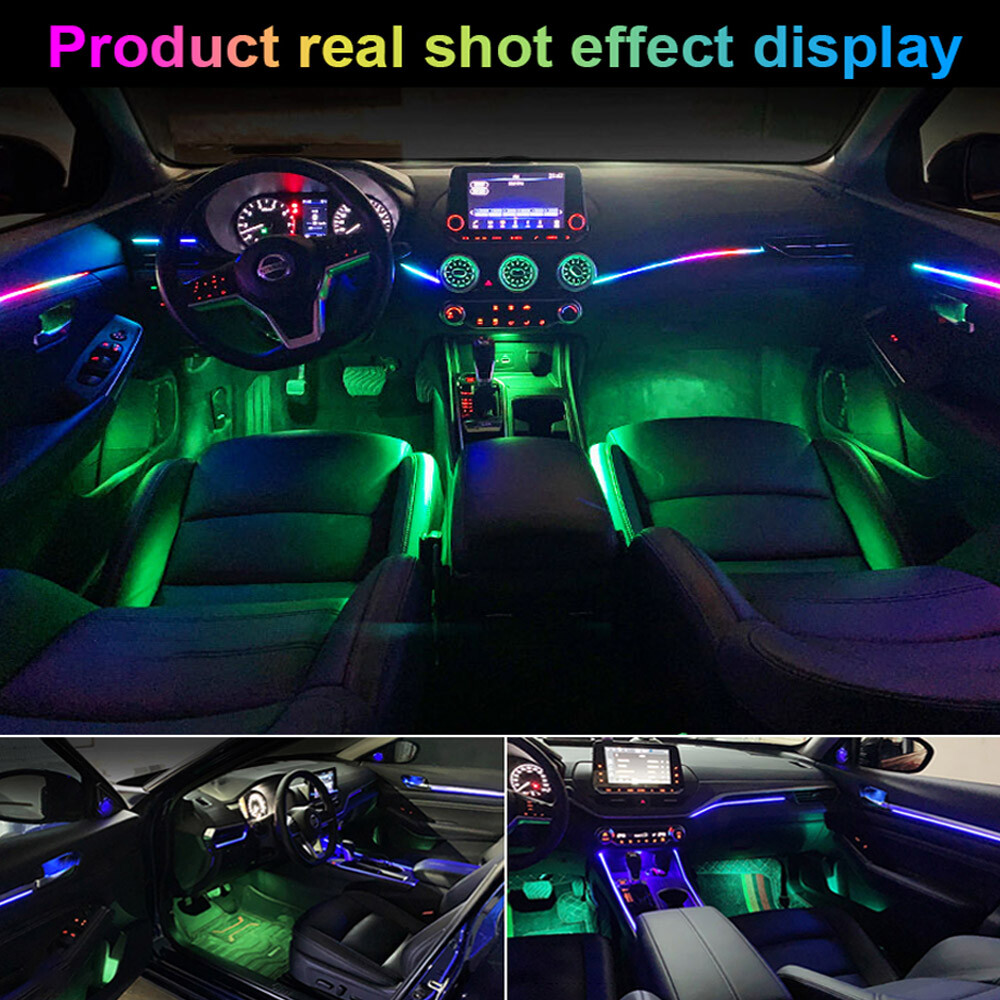Car RGB LED Symphony Atmosphere Interior Acrylic Guide Fiber Optic ...