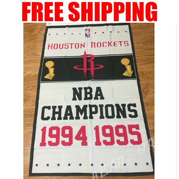 Houston Rockets Champions Flag NBA Basketball Banner 3X5 ft 2 Gromments ...