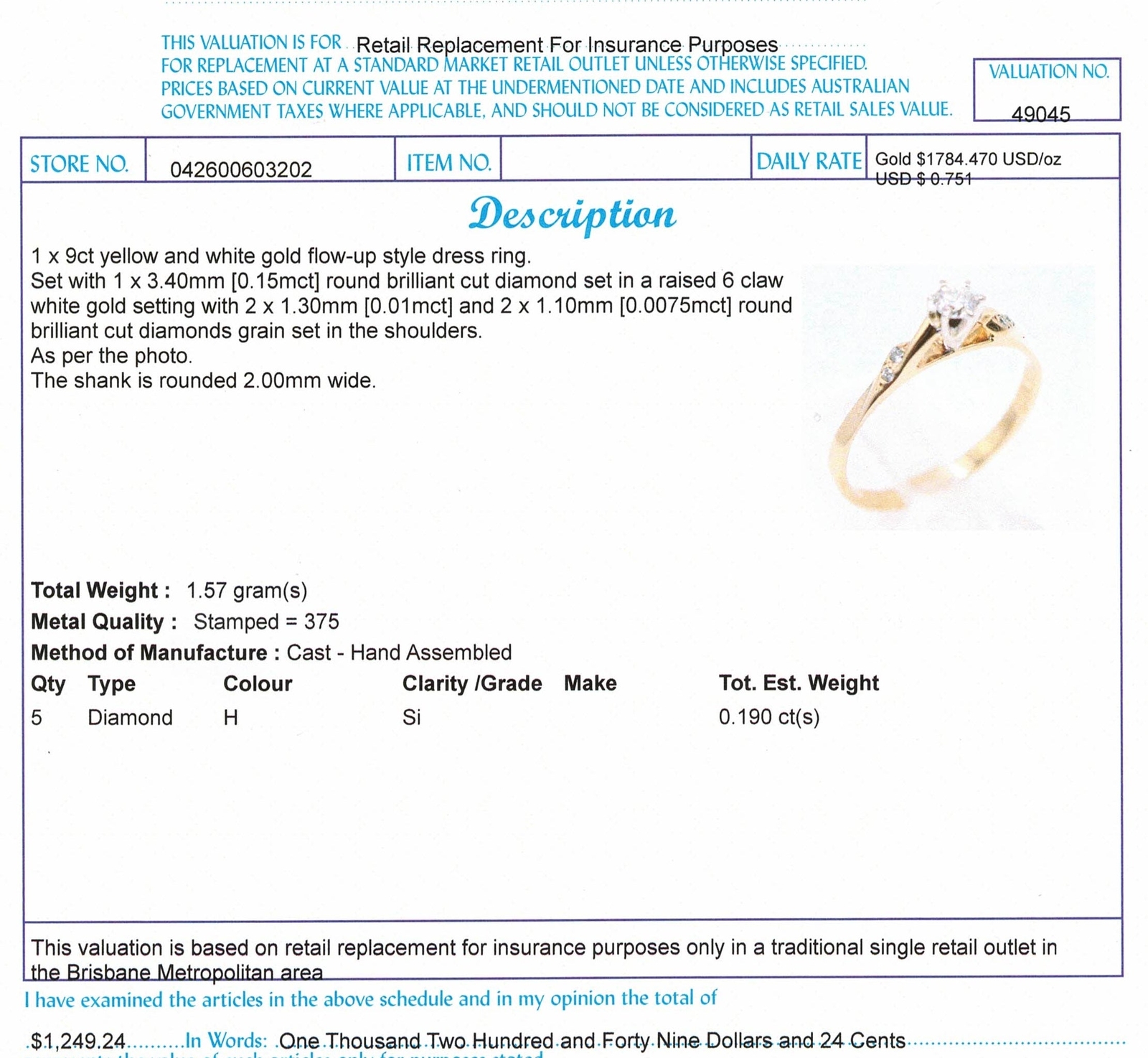 9CT YELLOW GOLD FLOW-UP STYLE DRESS RING VALUED @ $1249 | eBay