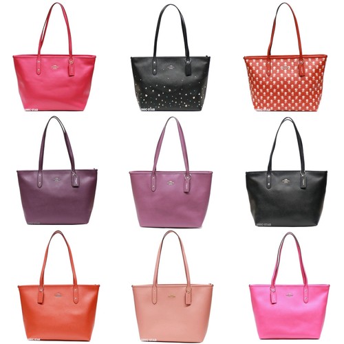 NEW Coach Crossgrain Leather City Zip Tote F58846 F294887 F57522 F38161 ...