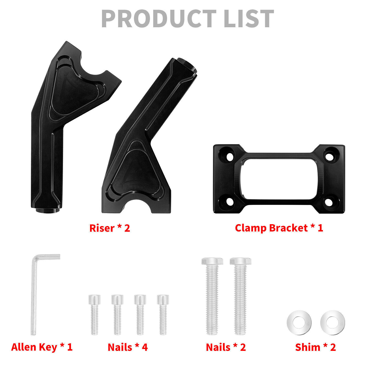 6" Handlebar Black Riser 1" Bar Club Fit For Harley FLSB FXLRST Softail ...