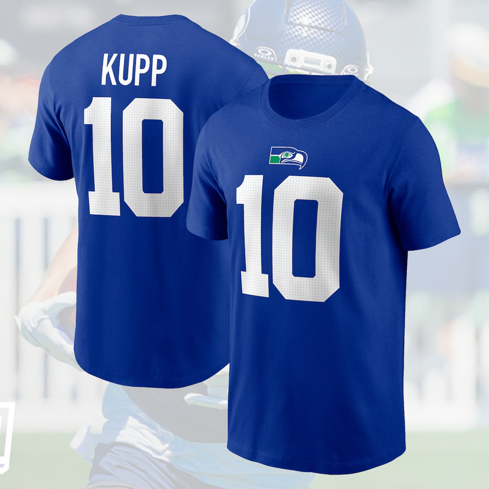 HOT SALE! Cooper Kupp #10 Seattle Seahawks Name & Number S–5XL for Fan ...