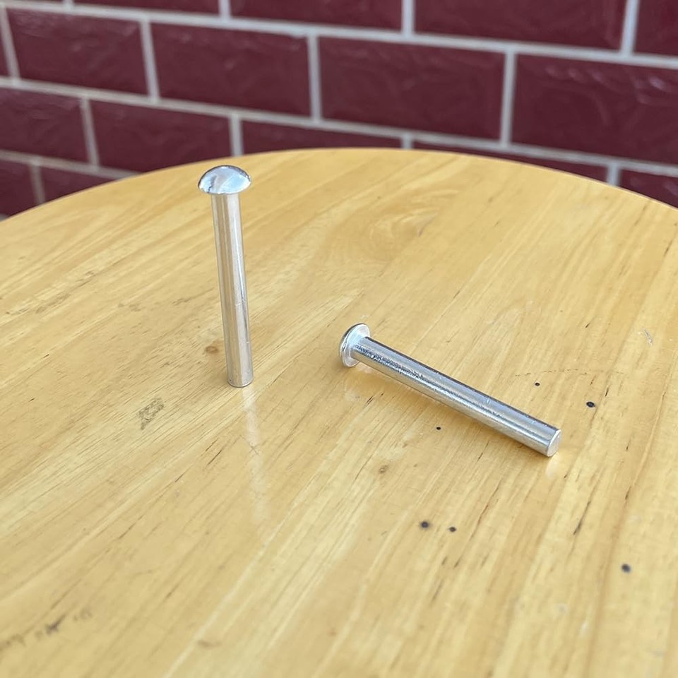 10 Piece 6 x 50 mm Shovel Handle Rivet Pin Replacement, Half Round Head ...