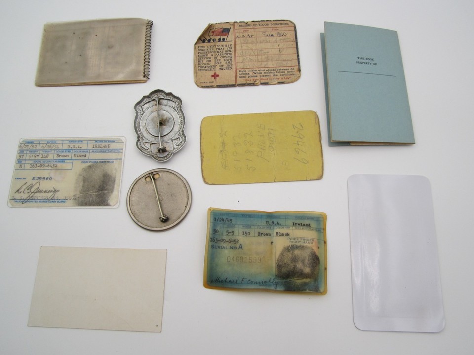 RARE GROUPING WWII ERA SUN OIL COMPANY Employee Badge PLANT GUARD ...