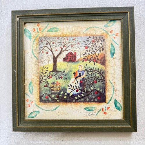 VTG Carol J Endres Folk Art Lithograph Print Limitd Edition 1158/2000 ...