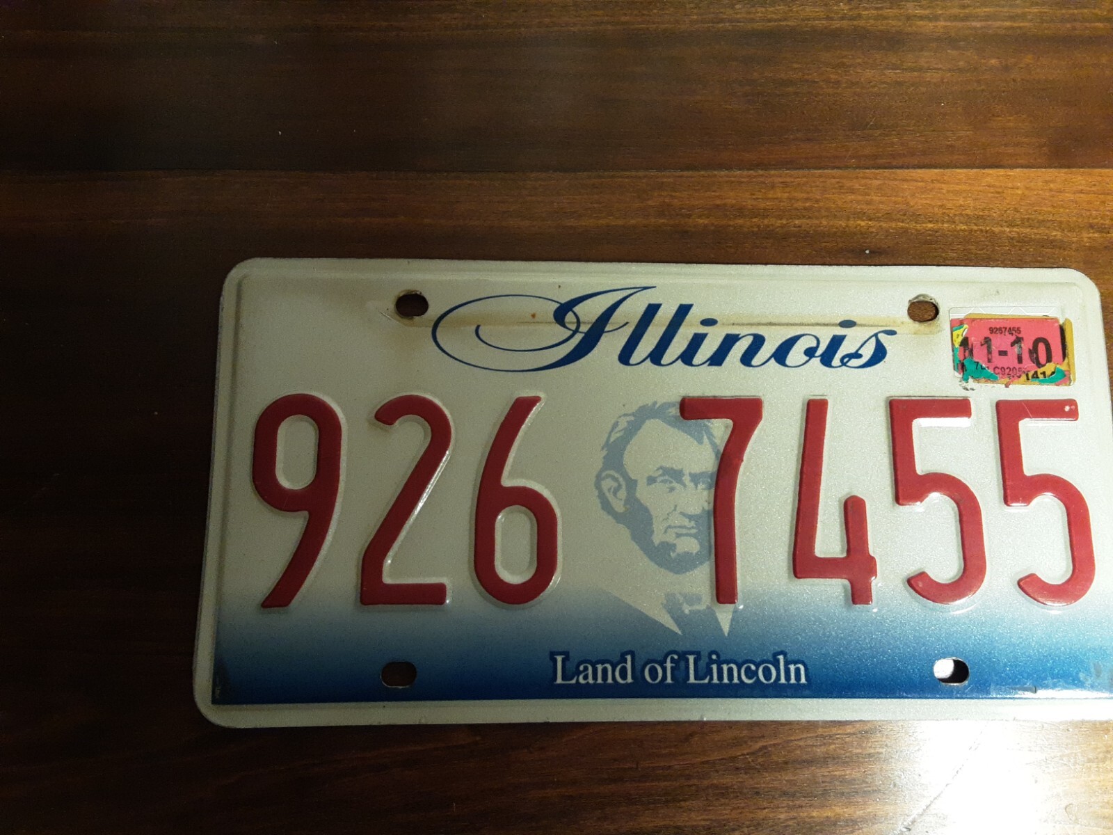 Illinois Aluminum "Land of Lincoln" License Plate-Used | eBay