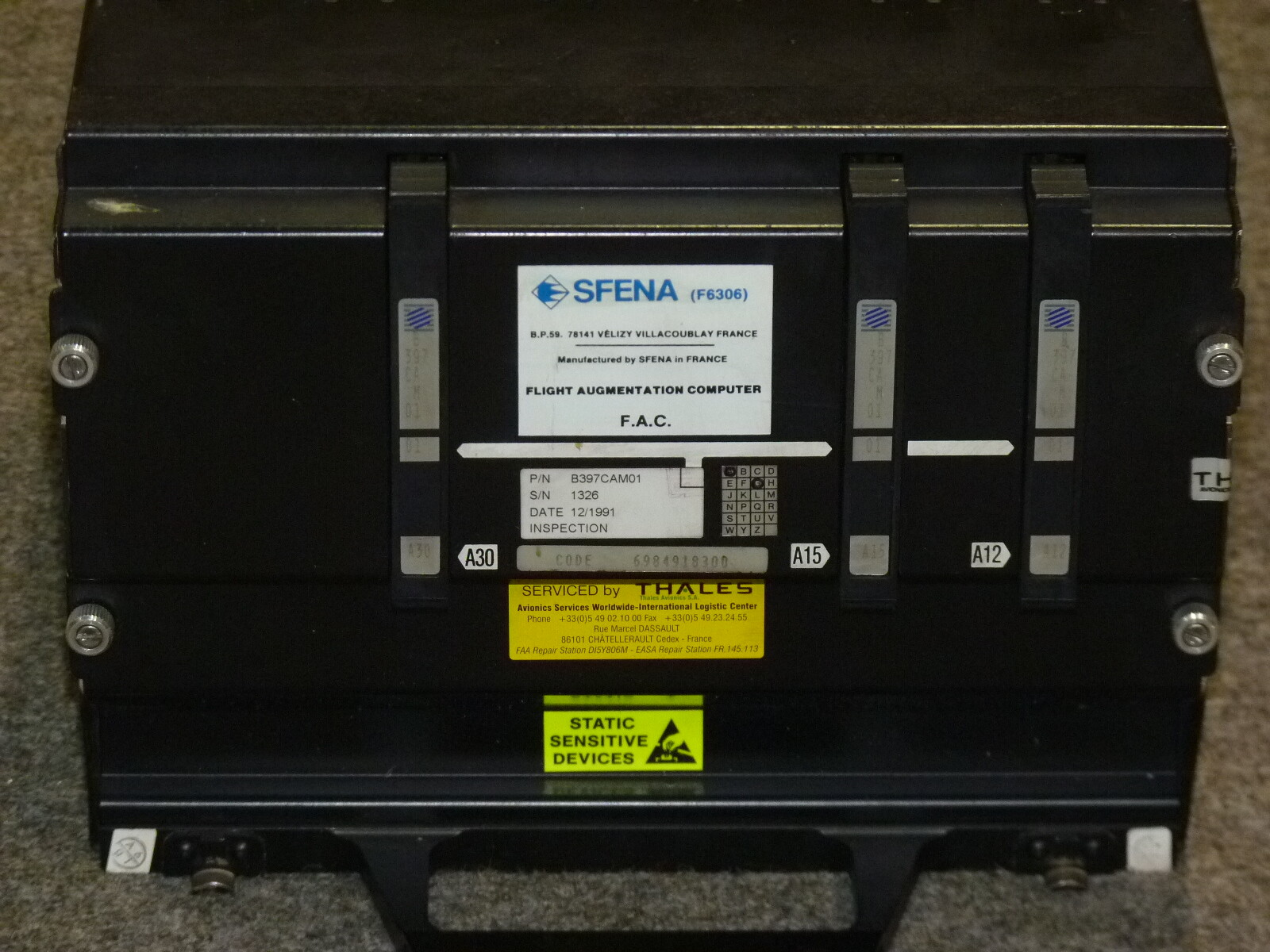 A320 FAC F.A.C. FLIGHT AUGMENTATION COMPUTER SFENA B397CAM0101 AIRBUS ...