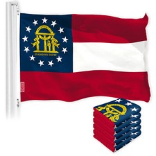 12 Pack of 1956 Georgia State Flag 3x5 Printed Polyester LESS THAN PER ...