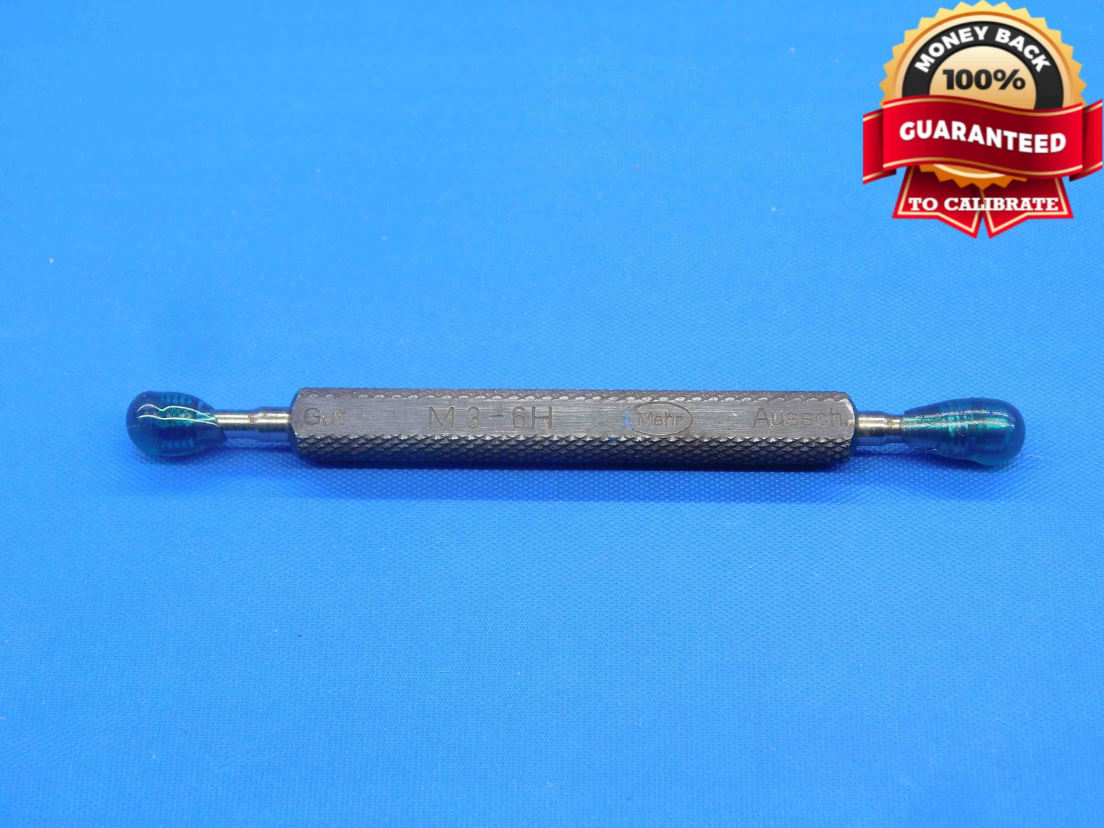 M3 X .5 6H METRIC THREAD PLUG GAGE 3 0.5 GO NO GO P.D.'S = 2.675 & 2. ...