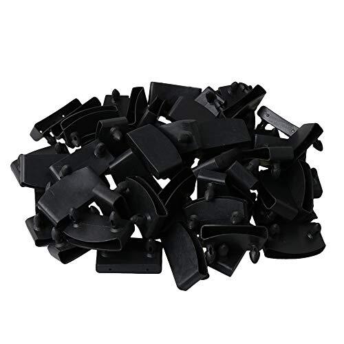 50x 1.9 inch Bed Slat Plastic Centre Caps or End Caps Holders Black for ...