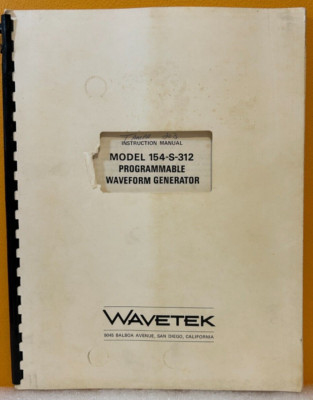 Manuals & Books - Wavetek Model