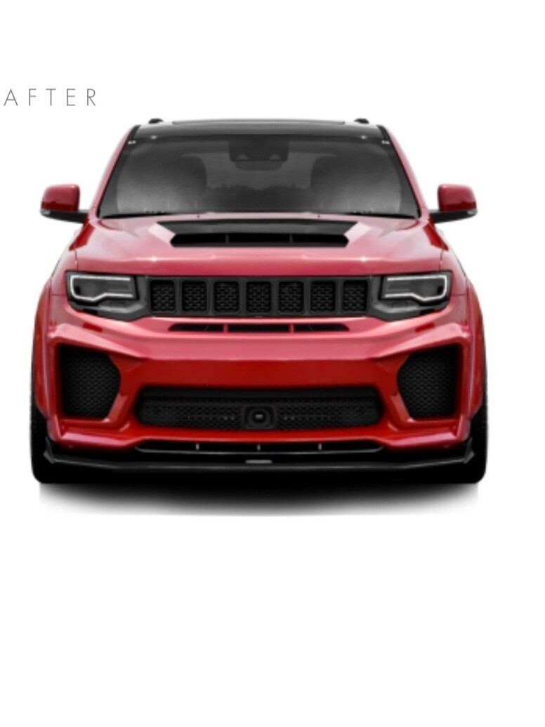 JEEP GRAND CHEROKEE 14-23 SRT OR TRACKHAWK FRONT BUMPER WITH LIP+GRILL ...