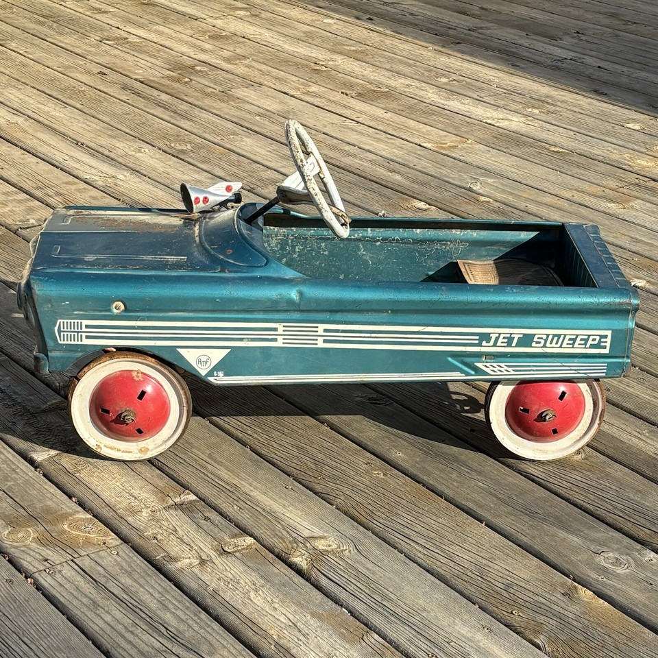 Vintage Rare 1960’s AMF Blue Jet Sweep Pedal Car | eBay