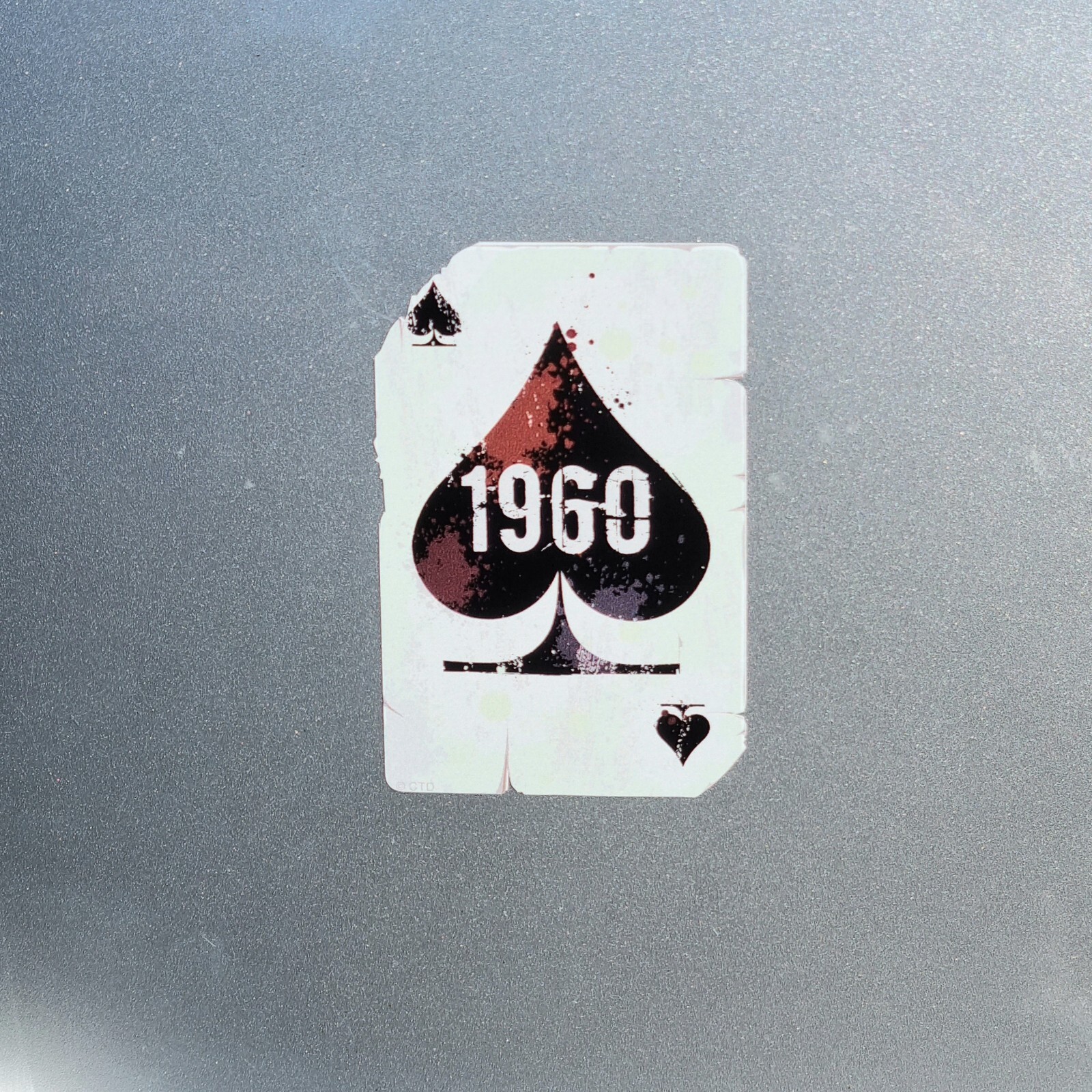 1960 Year Dated Ace of Spades Card Vinyl Sticker Decal For Car Helmet ...