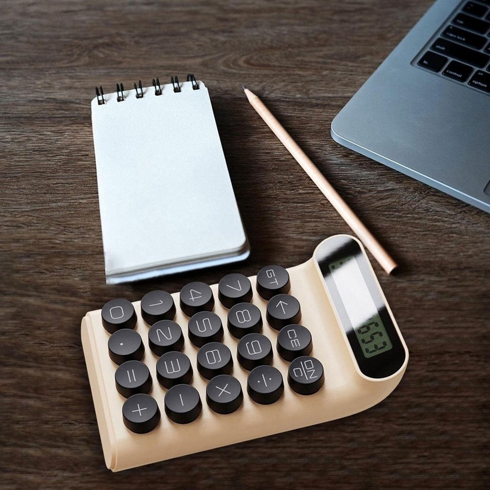 Typewriter Handheld Calculator with Mechanical and 10 Digit Display ...