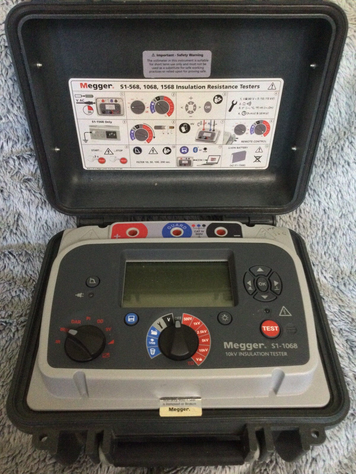 Megger S1-1068 10 KV DC Insulation Resistance Tester S1 1068 for sale ...