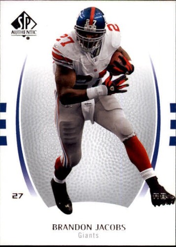 2007 SP Authentic Football Card #8 Brandon Jacobs | eBay