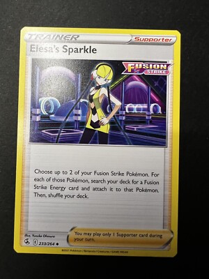 Elesa’s Sparkle - 233/264 Fusion Strike - Uncommon Nm Pokemon Card ...