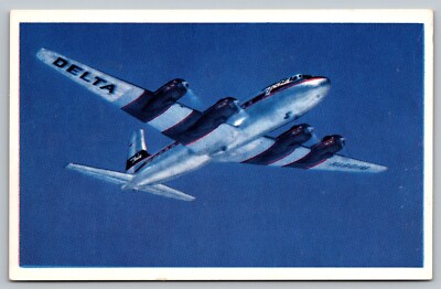 Postcard Delta Airplane DC-6 Deltaliner 56 Passenger Air Giant VTG ...
