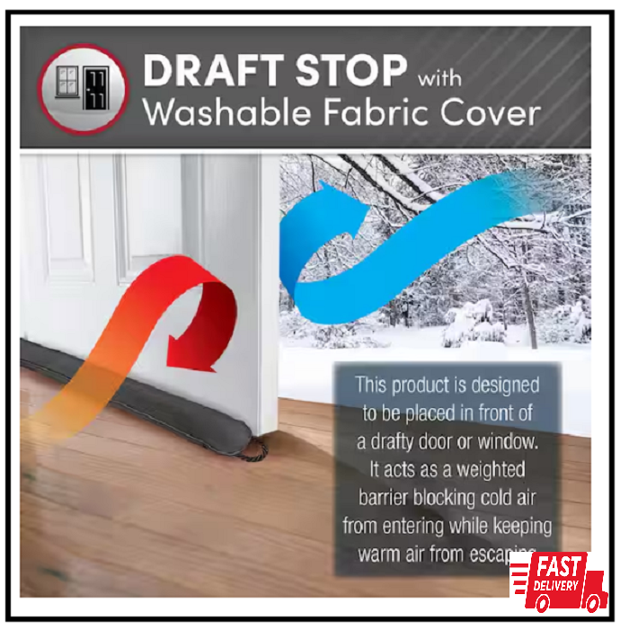 Draft Stop with Zipper Dark Grey | eBay