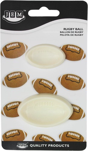 JEM Pop It Rugby Ball Shaped Mould for Cake Decorating, Set of 2, Large ...