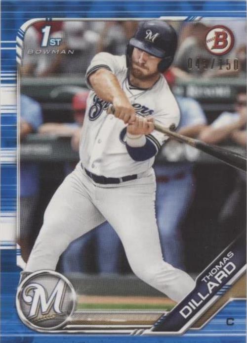 2019 Bowman Draft - Thomas Dillard #BD-32 Blue /150 (RC) for sale ...