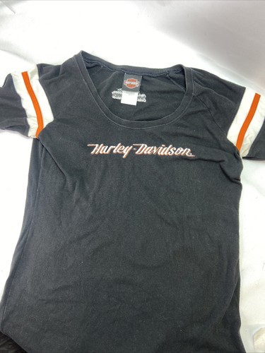 Harley Davidson Women Top XL Black T-Shirt Graphic Cotati California ...