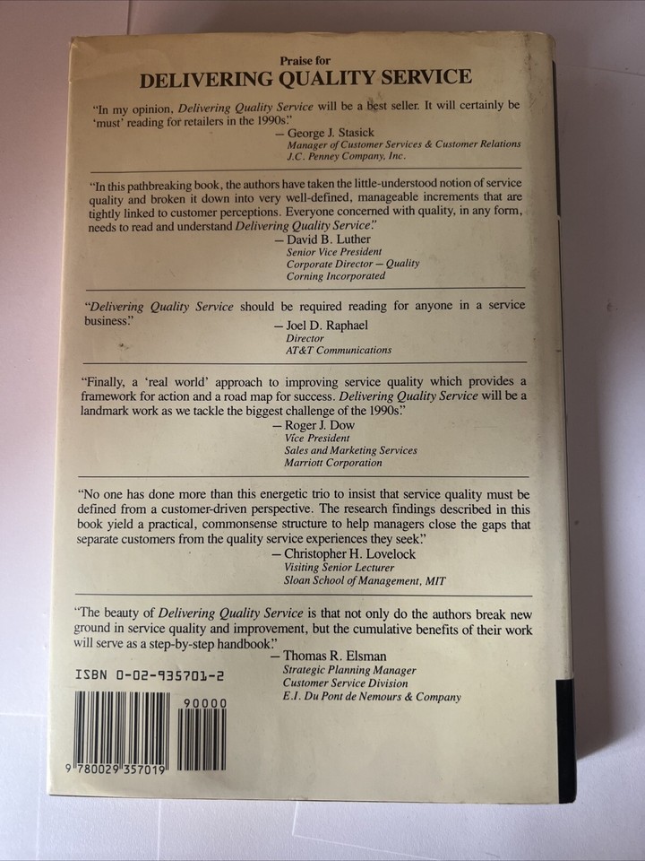 Delivering Quality Service : Balancing Customer Perceptions and ...