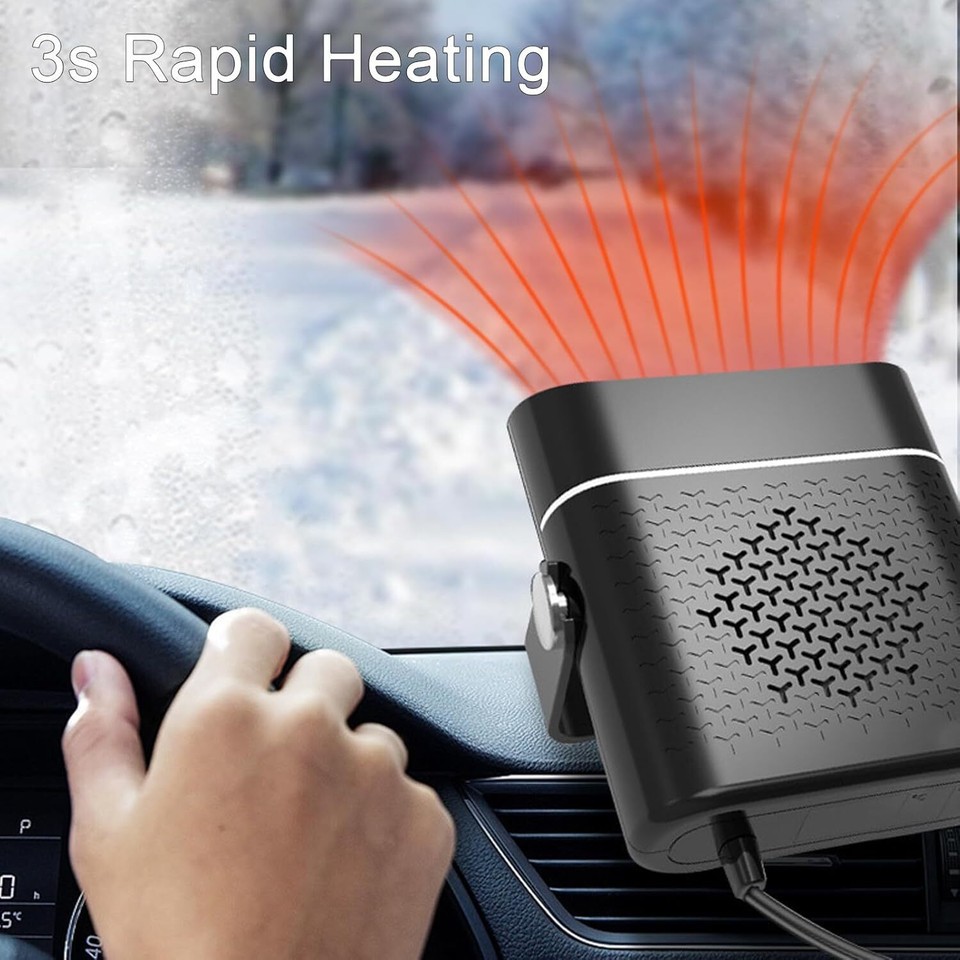150W Portable Electric Car Heater Heating Fan Defogger Defroster ...