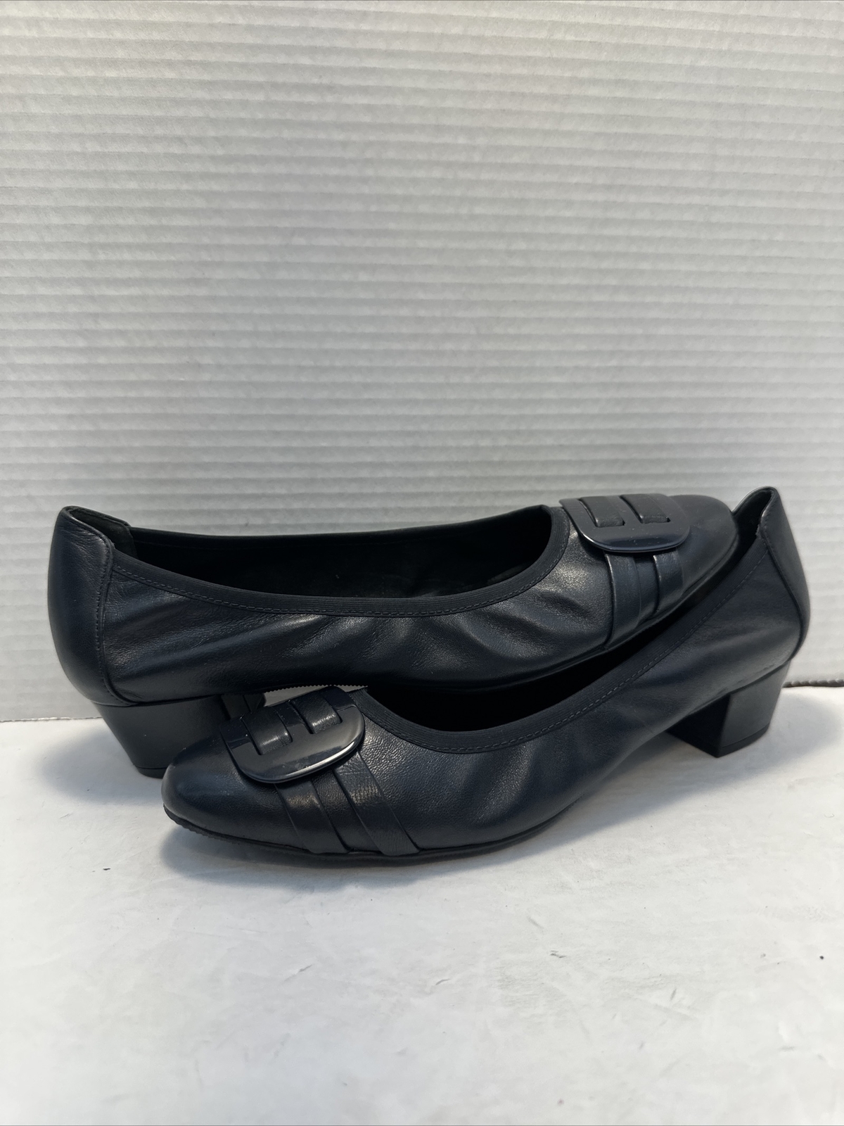 MARK LEMP CLASSICS WOMEN'S BEA Blue PATENT LEA. PUMP HEELS SHOES SZ: 8 ...